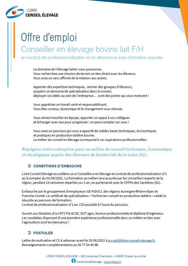 Devenir conseiller en élevage avec un Certificat de spécialisation ... Devenir conseiller en élevage avec un Certificat de spécialisation ...
